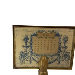 Unknown | Wall Decor | Vintage Metal Calendar Holder Gold Plated Paris ...